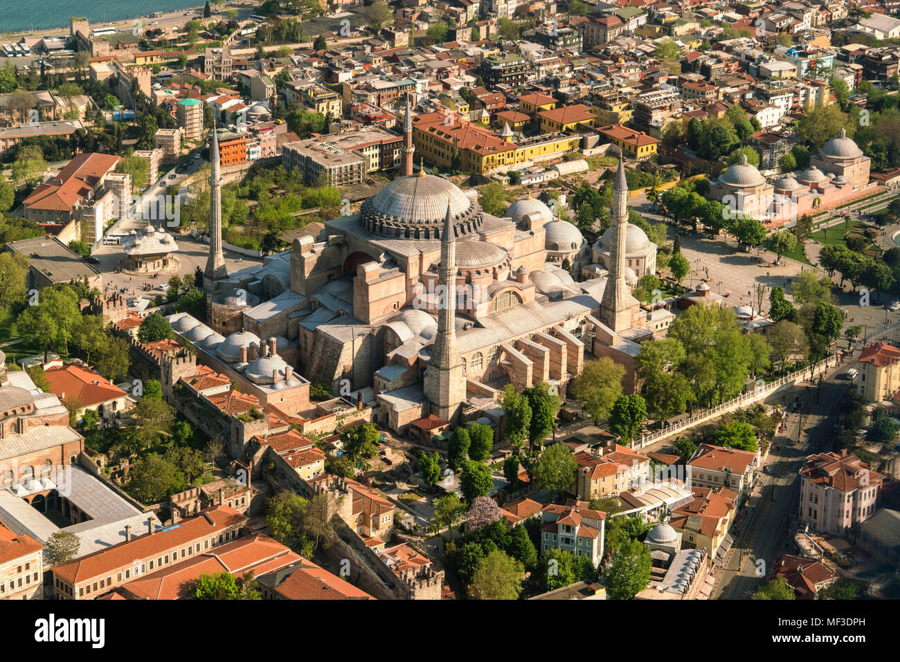 Turkey, Istanbul, Aerial view of Hagia Sofia Mosque Stock Photo - Alamy