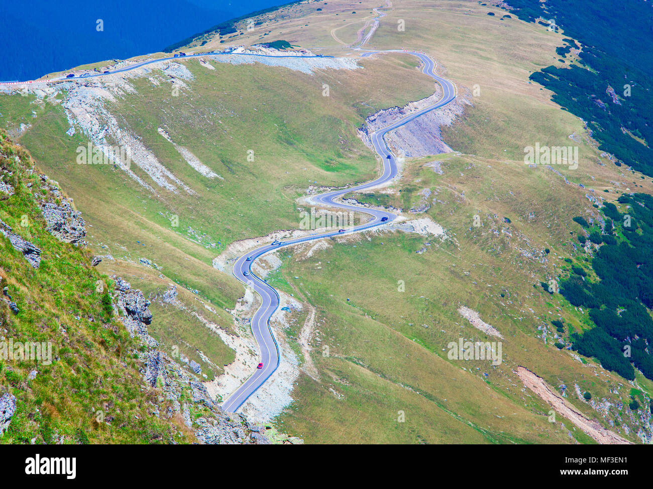 transalpina mountain highway in Romania Stock Photo - Alamy