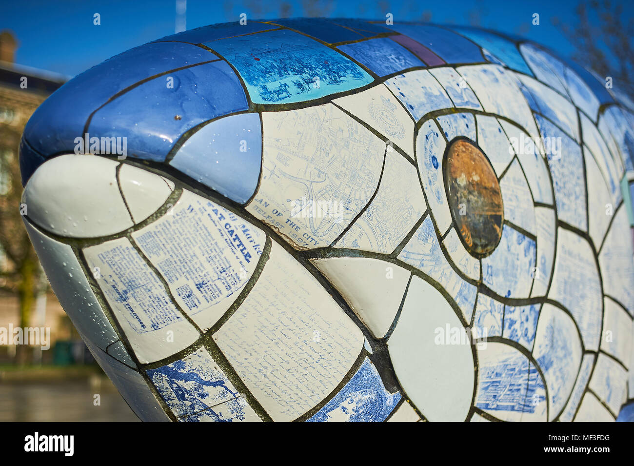 The Big Fish, The Salmon of Knowledge, on Donegall Quay on the banks of ...