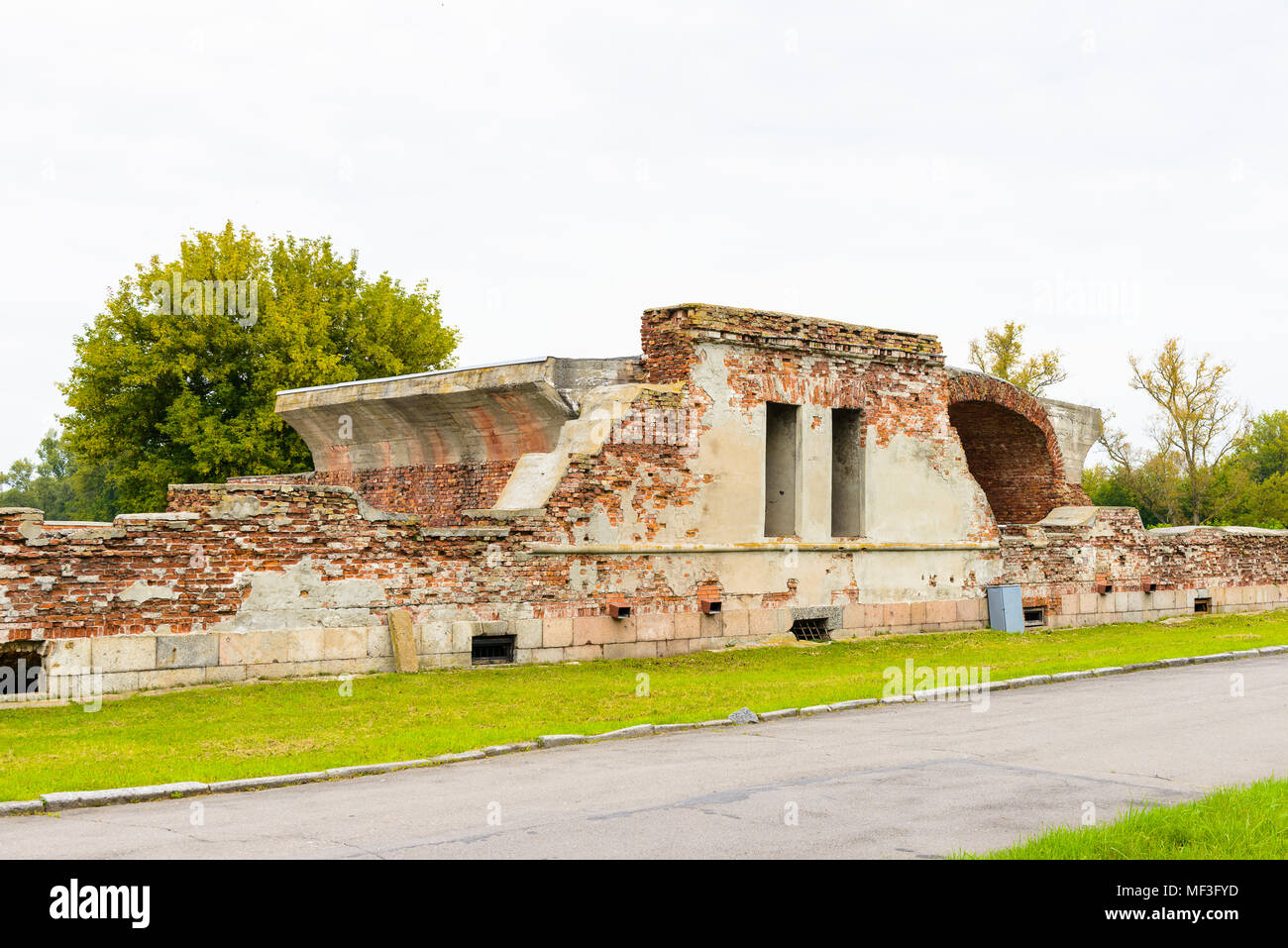 Walls of the Brest Fortress, Brest, Belarus. It is one of the Soviet ...