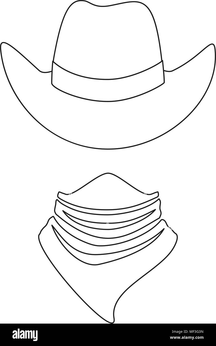 Bandana outline vector hi-res stock photography and images - Alamy