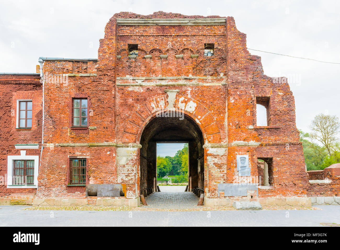 Walls of the Brest Fortress, Brest, Belarus. It is one of the Soviet ...