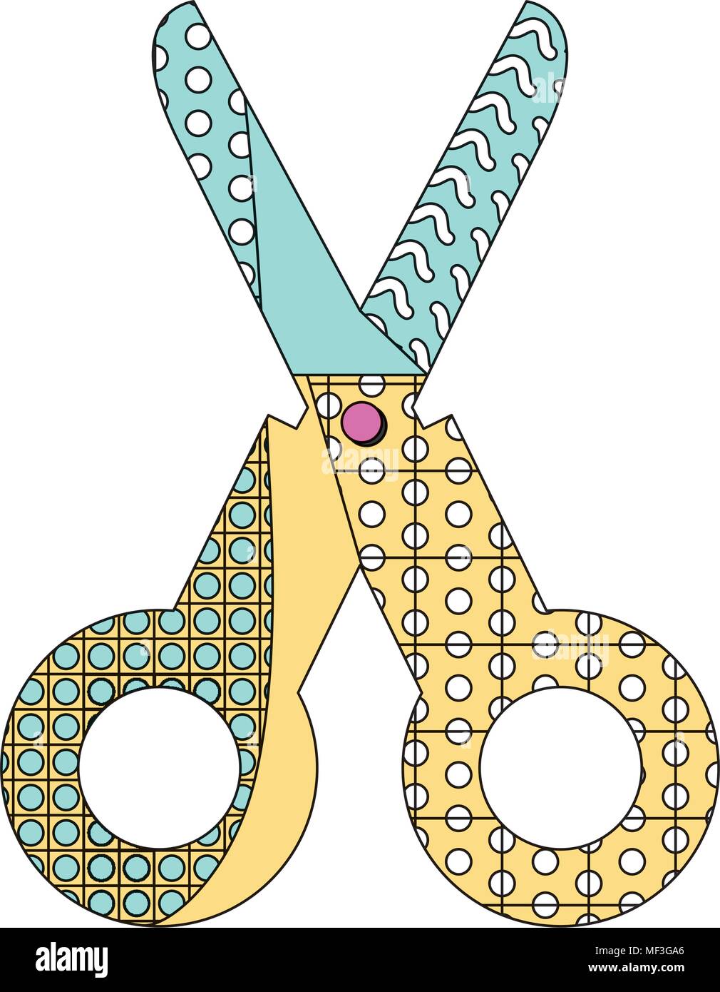 scissors icon over white background, colorful design. vector ...