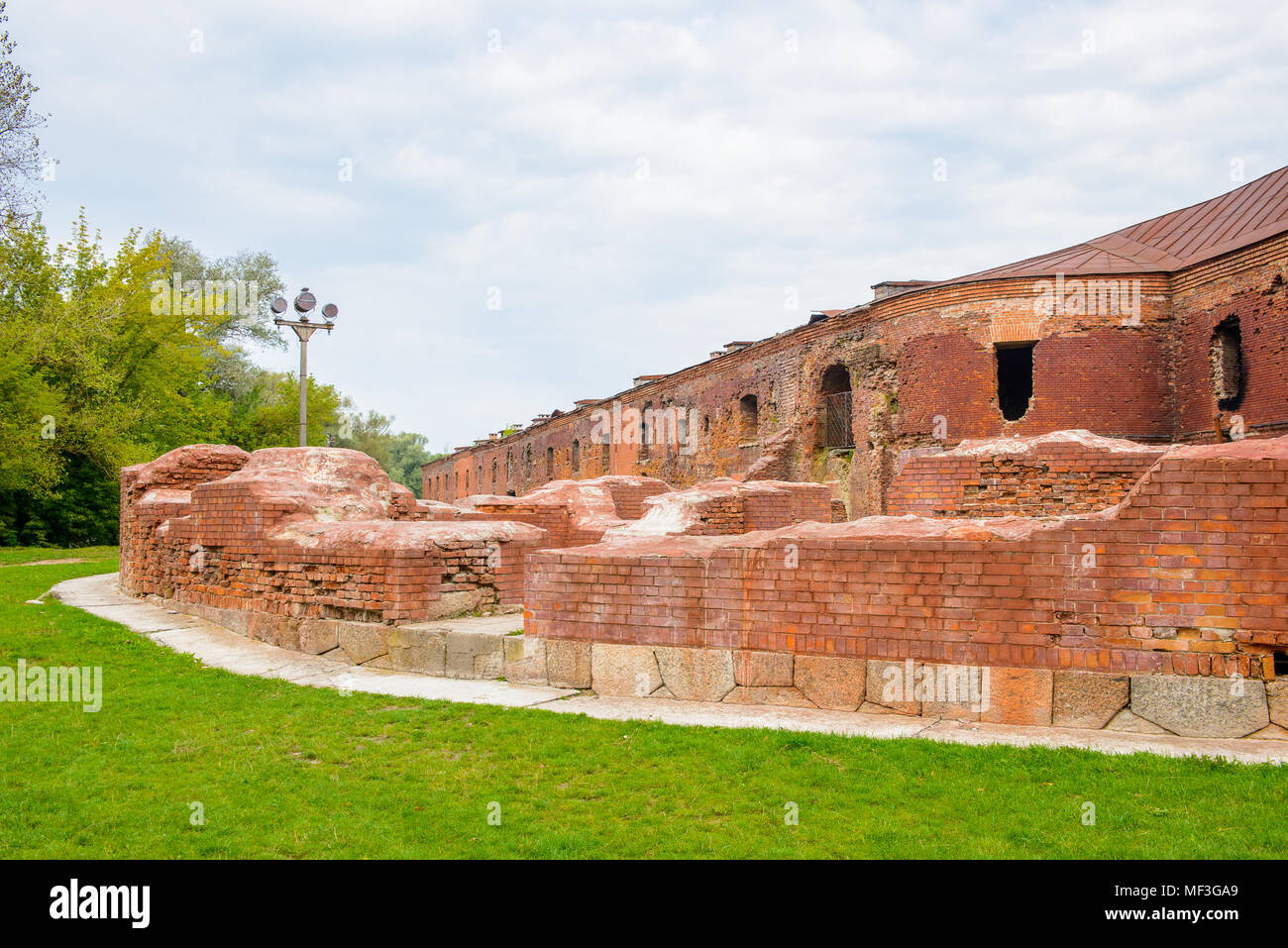 Walls of the Brest Fortress, Brest, Belarus. It is one of the Soviet ...