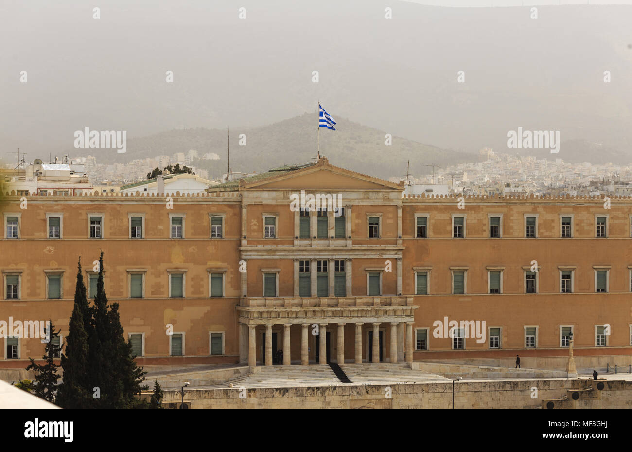 Athens pollution hi-res stock photography and images - Alamy