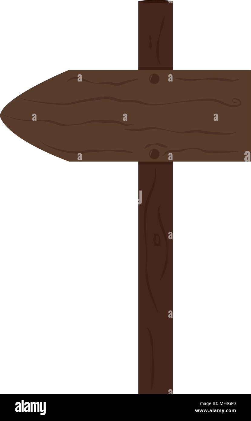 wood road direction notice sign vector illustration Stock Vector Image ...