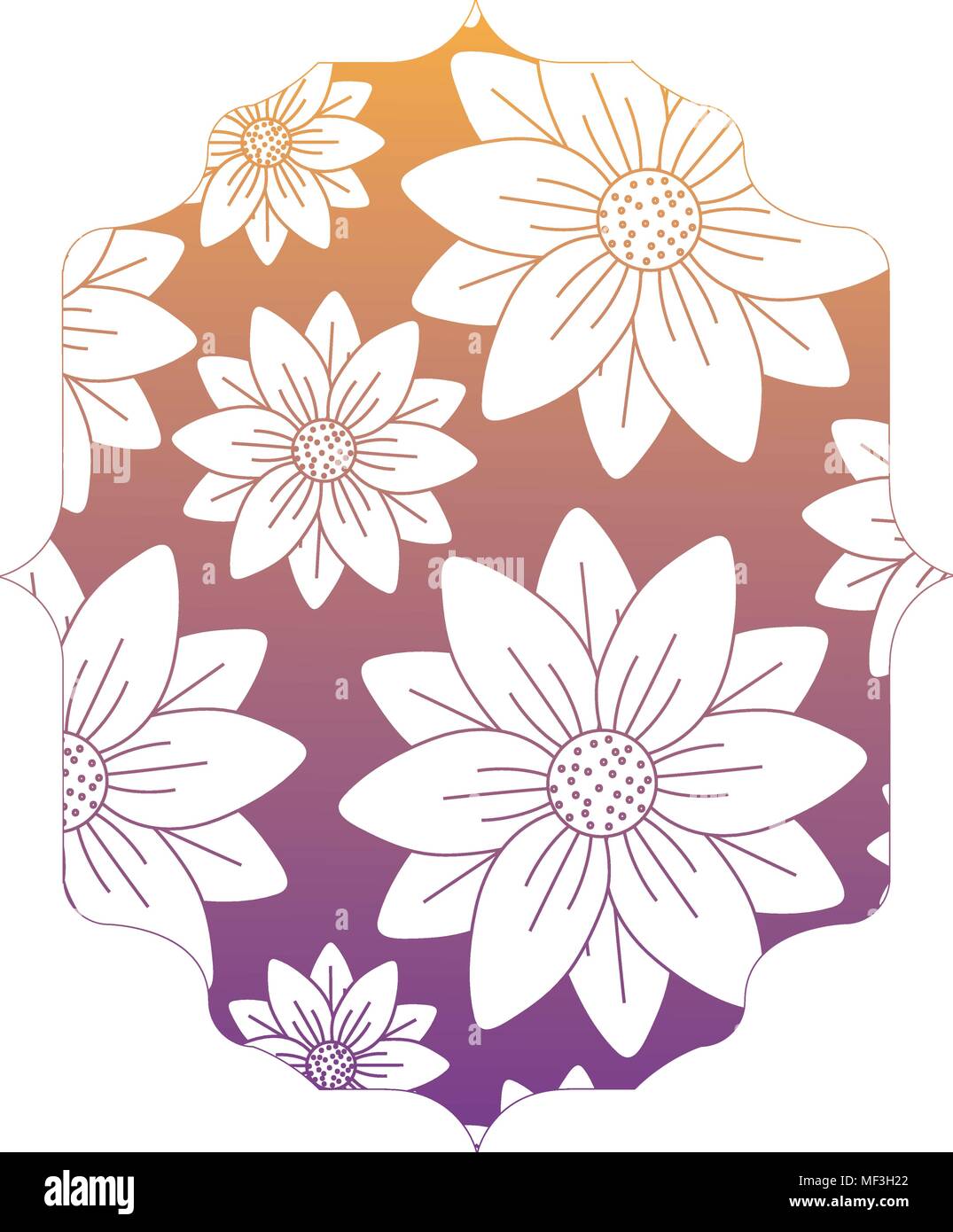 colorful decorative arabic frame with floral design, vector ...