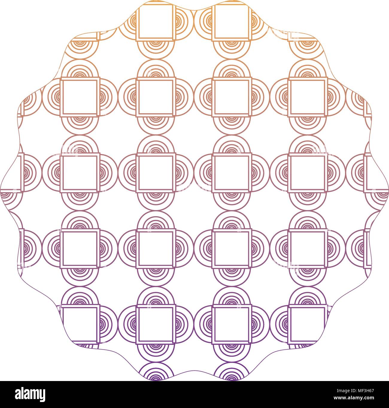 decorative circular frame with geometric background, colorful design ...