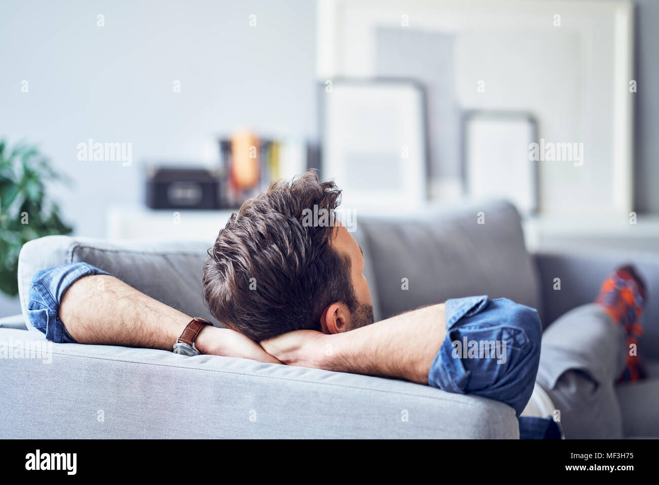Exhaustion tired lying man hi-res stock photography and images - Alamy