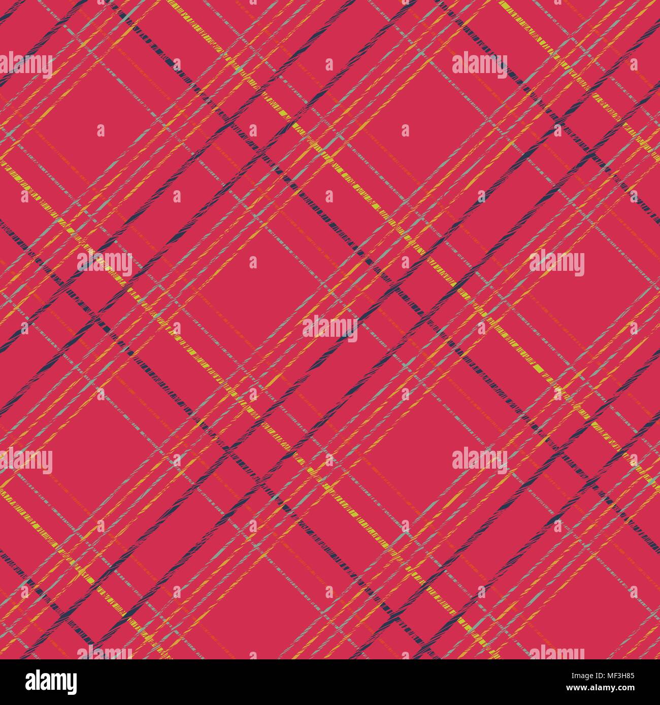 Endless vector pattern with Plaid Fabric. Simple checkered template ...