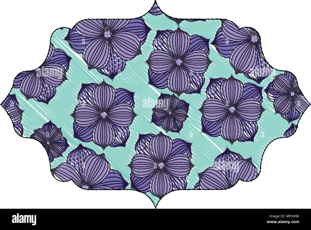 colorful decorative arabic frame with floral design, vector ...