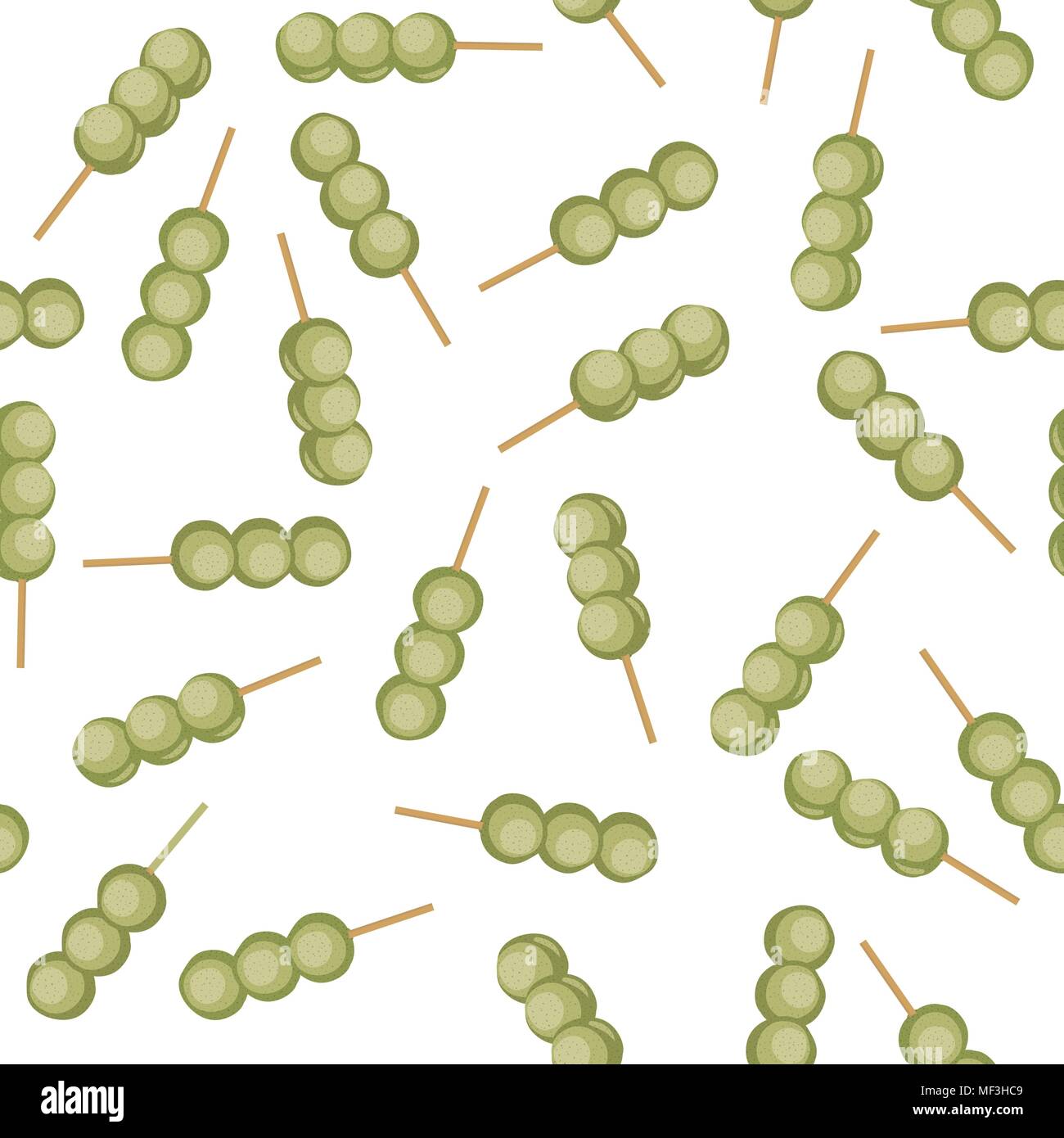 Traditional japanese sweets with mugwort (yomogi). Green dango on the ...