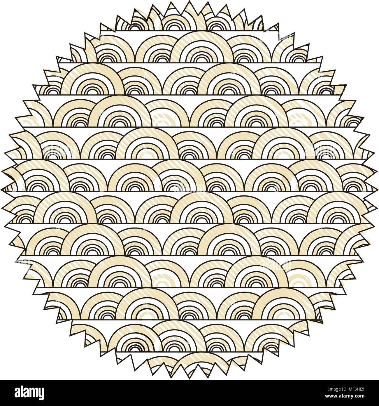 seal stamp with circular shapes background, colorful design. vector ...