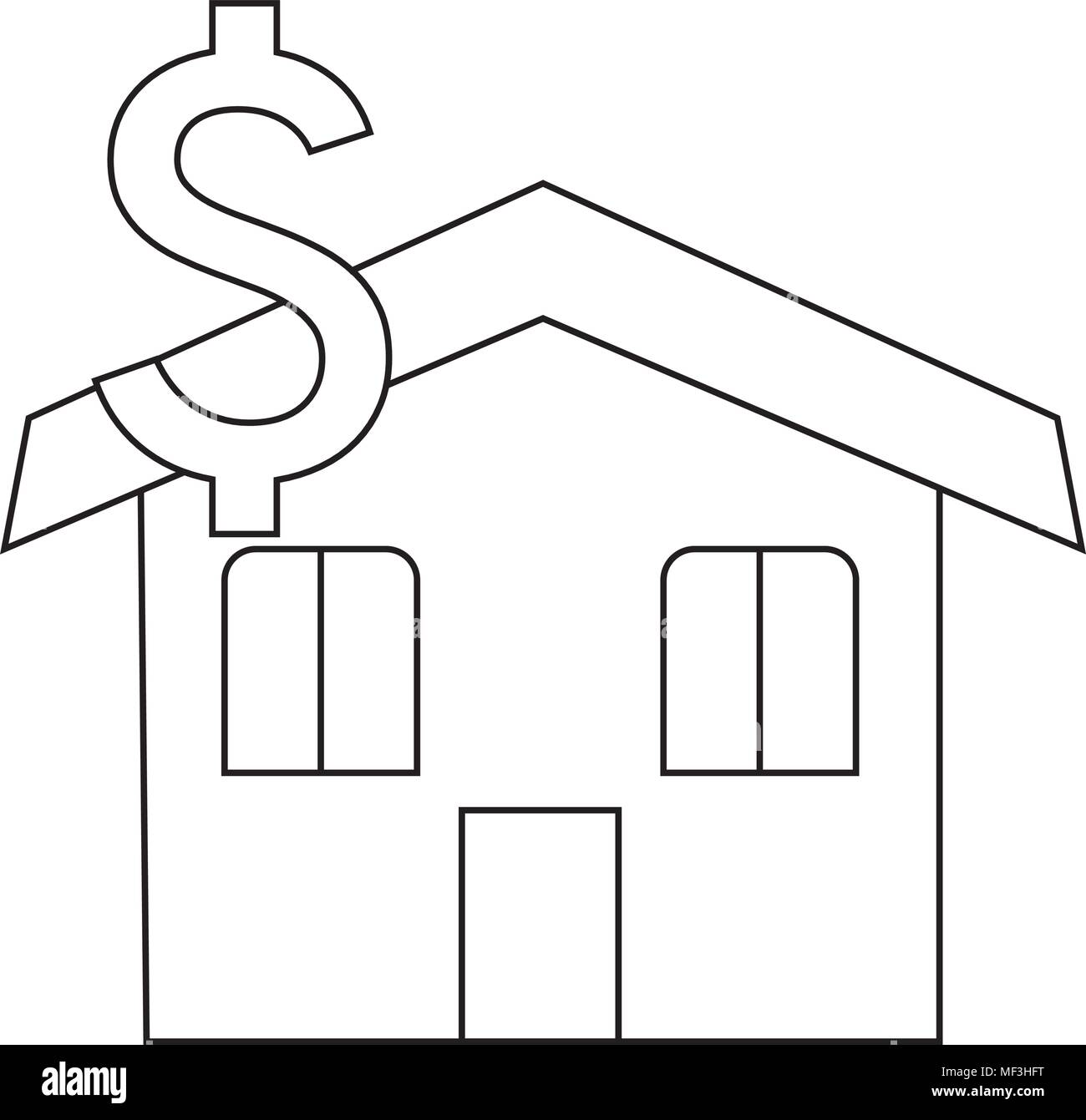 abstract buying home symbol on a white background Stock Vector Image ...