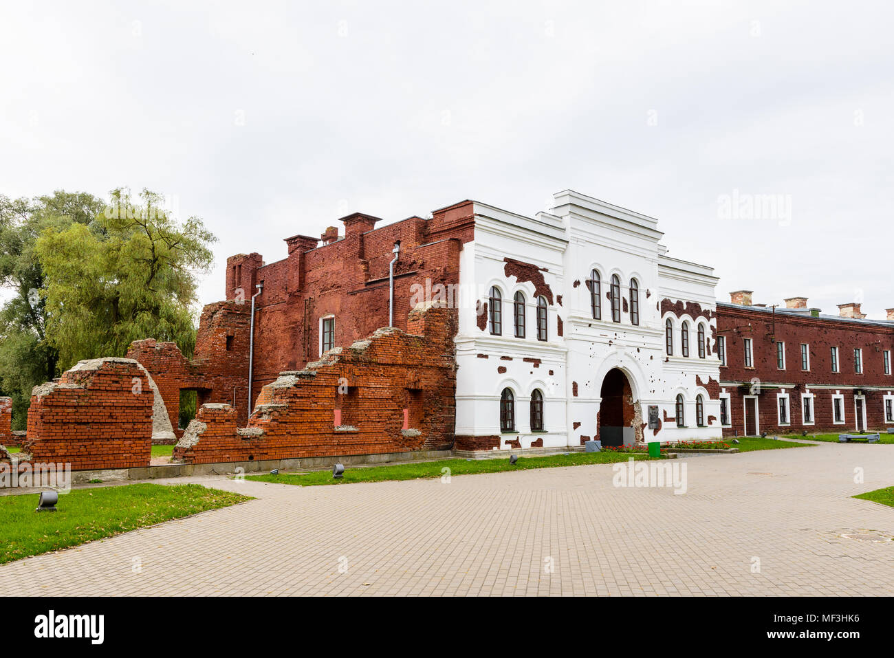 Bullet hole on the Walls of the Brest Fortress, Brest, Belarus. Soviet ...