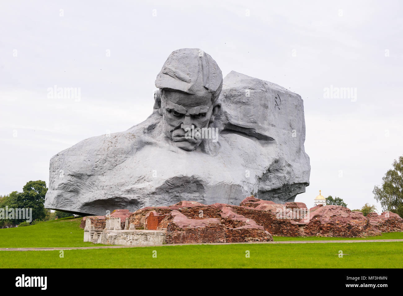 Unknown soldier monument of the Brest Fortress, Brest, Belarus. Soviet ...