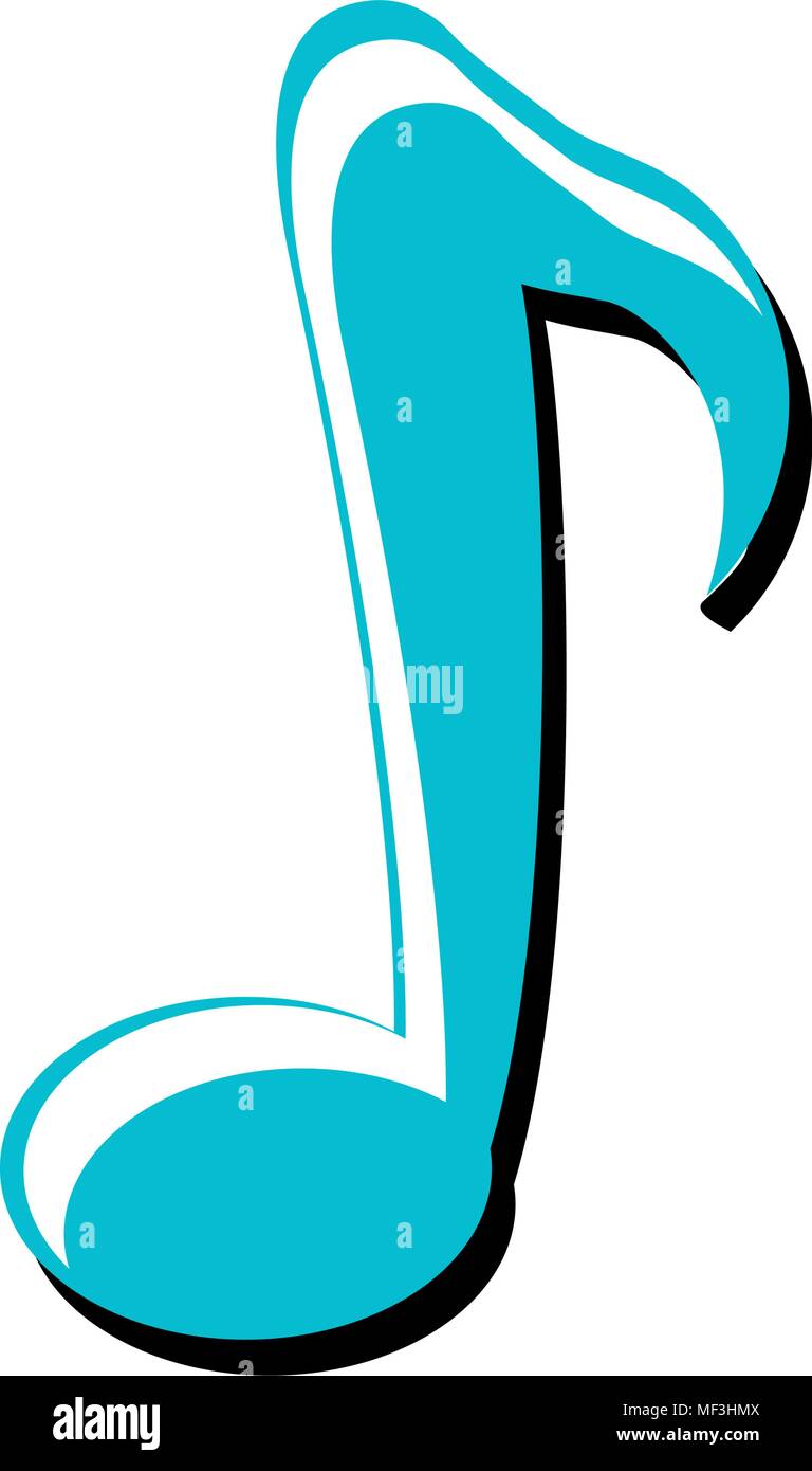 musical note icon over white background, vector illustration Stock ...