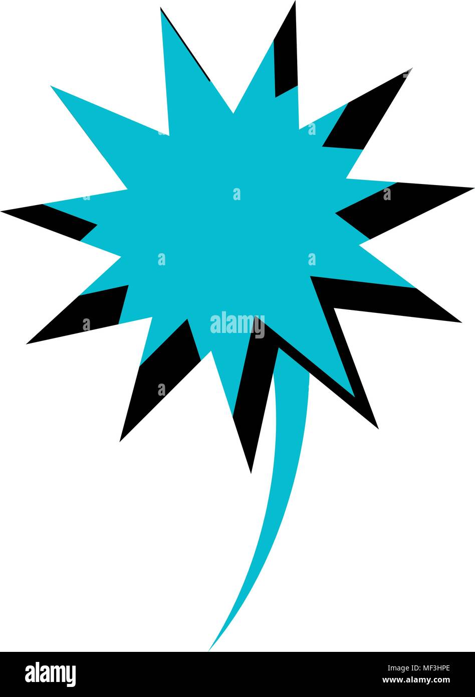 pop art burst expression icon over white background, colorful design ...