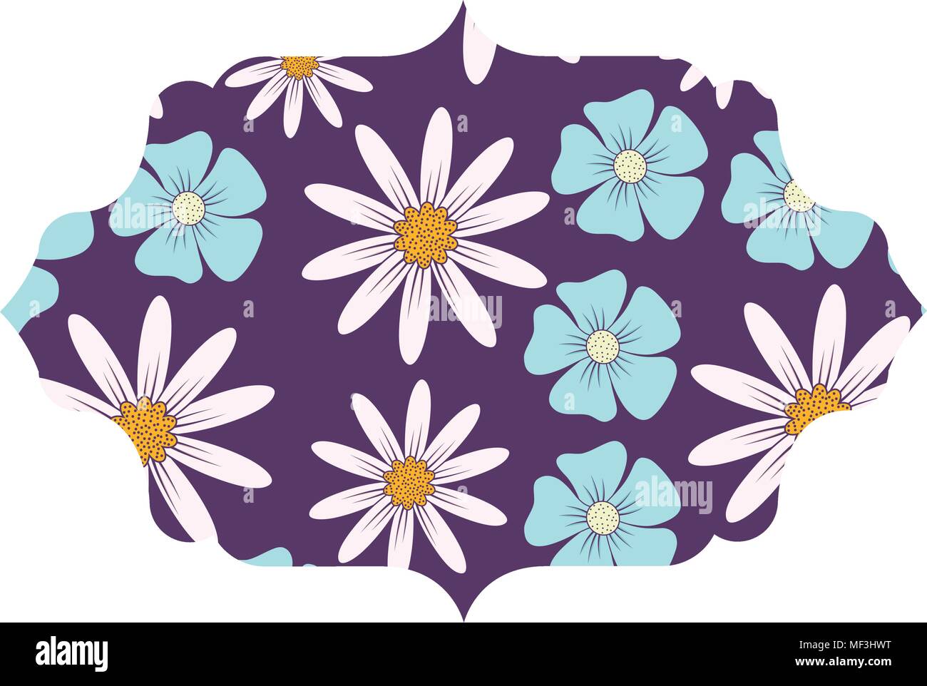 colorful arabic frame with beautiful flowers design. vector ...