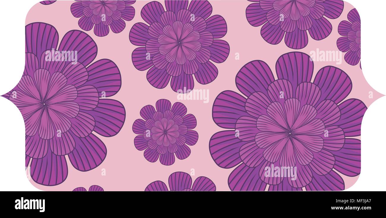 colorful decorative banner with floral design, vector illustration ...