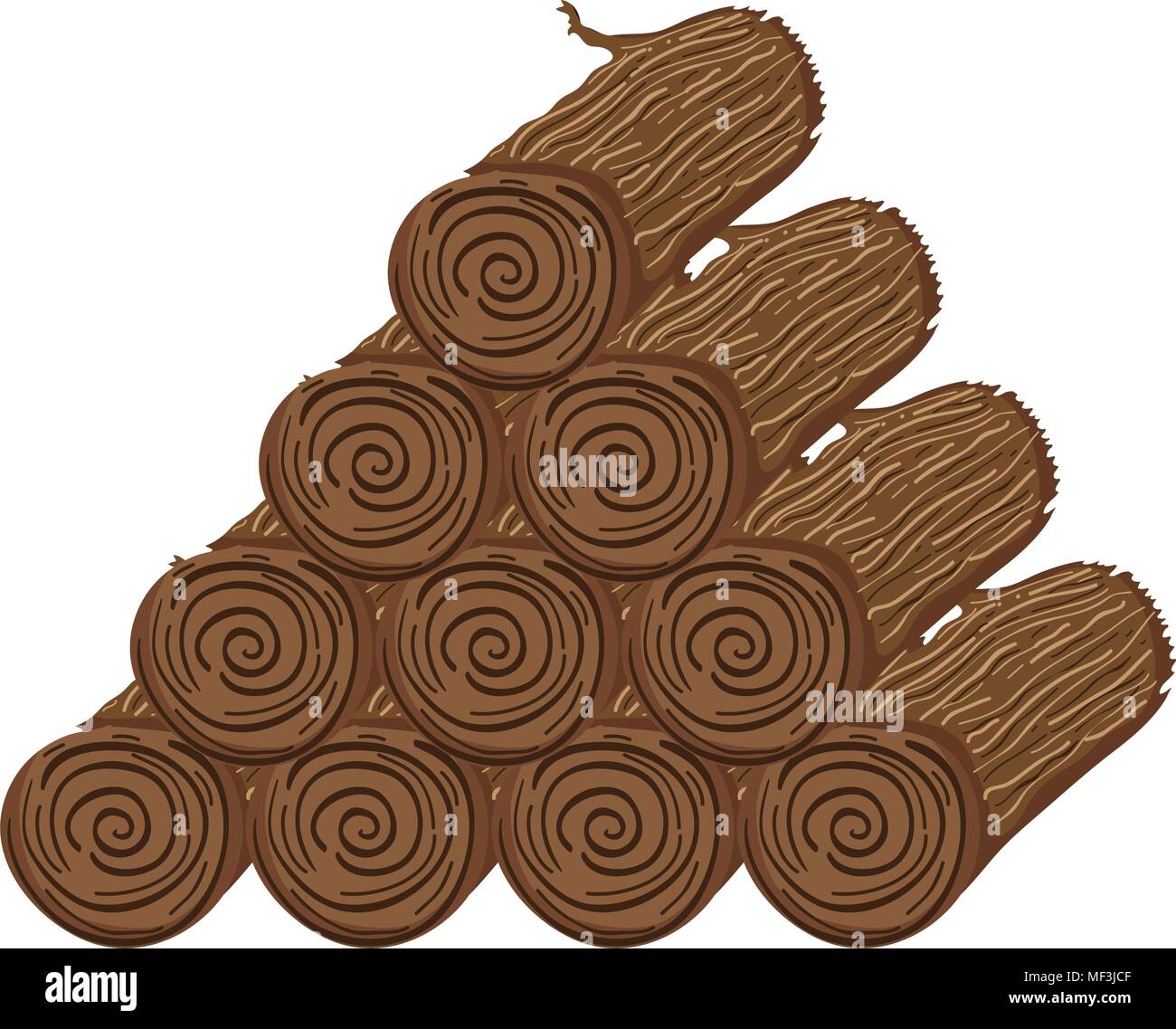 natural wooden logs organic texture vector illustration Stock Vector ...