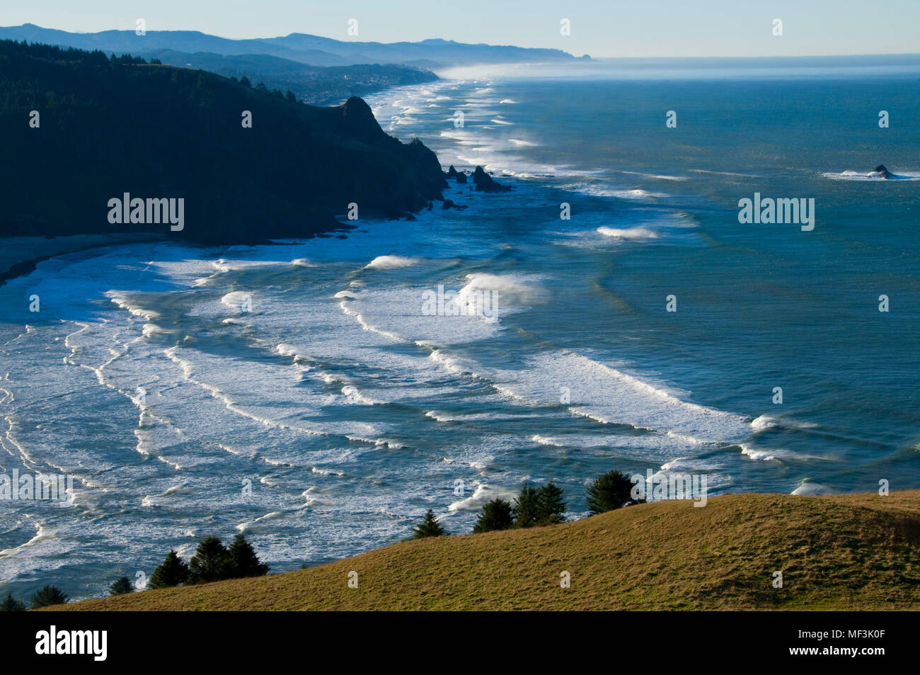 View of Salmon River Point, Cascade Head Preserve, Oregon Stock Photo ...