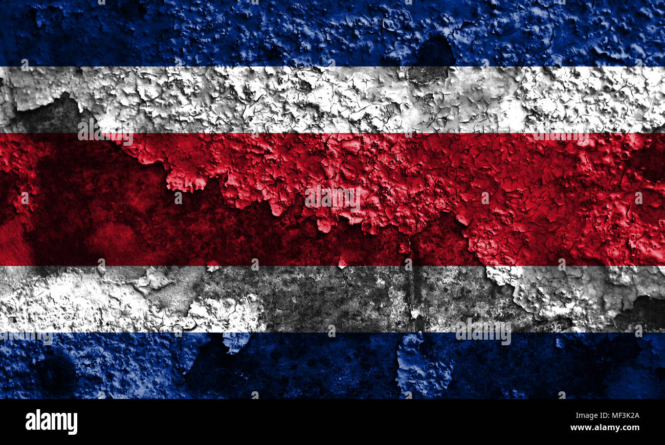 Old Costa Rica grunge background flag Stock Photo - Alamy
