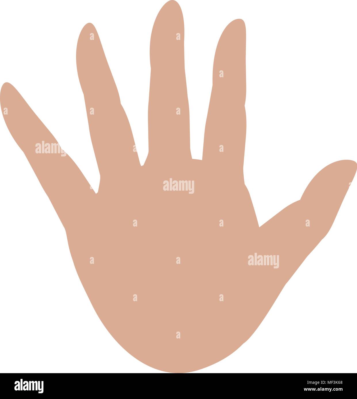 hand palm with stop gesture sign vector illustration Stock Vector Image ...