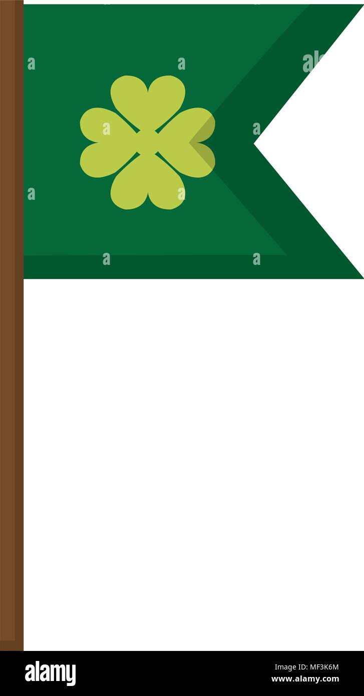 clover flag to irish st patrick day vector illustration Stock Vector ...