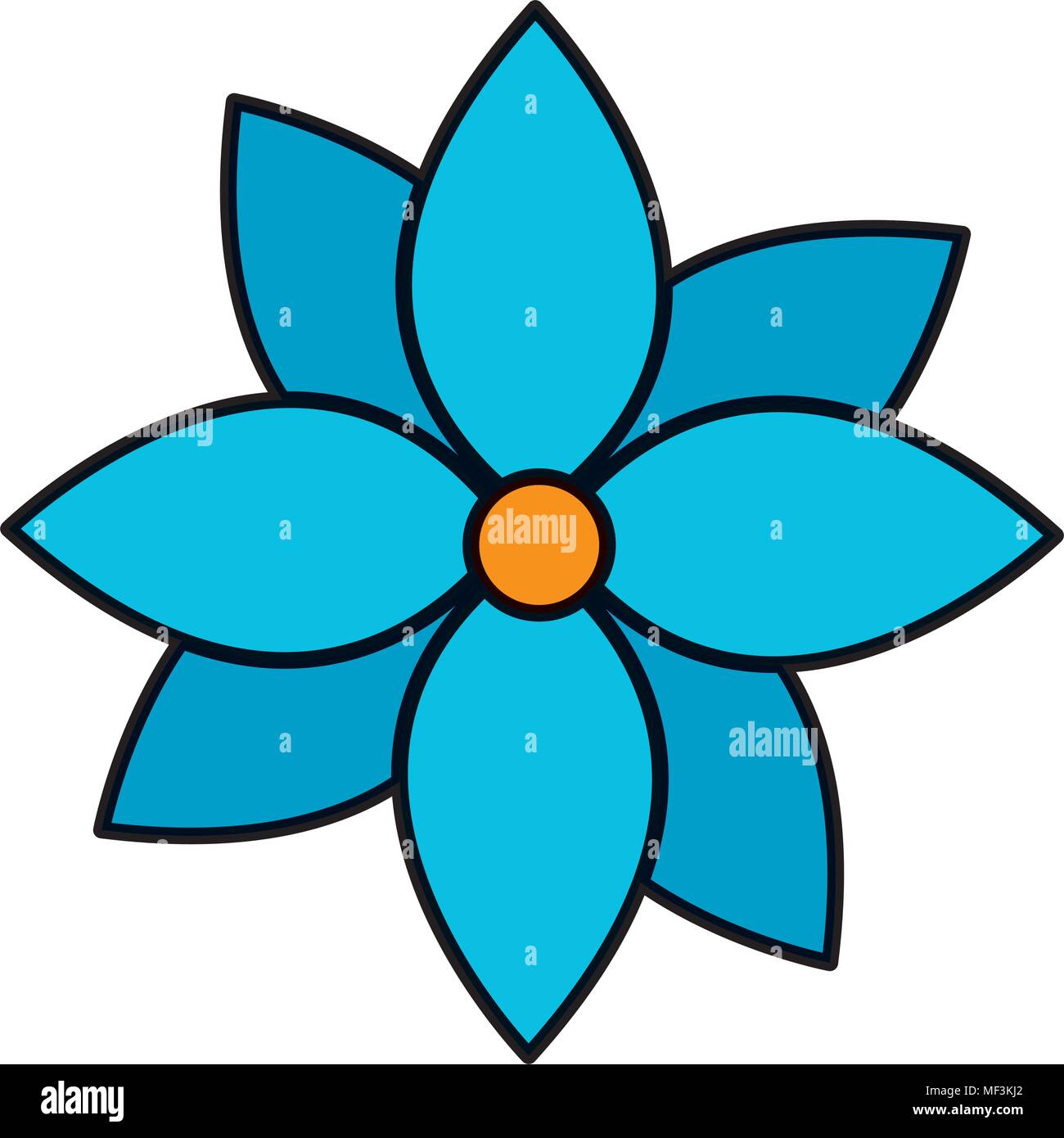 color nature flower with nice patals design vector illustration Stock ...