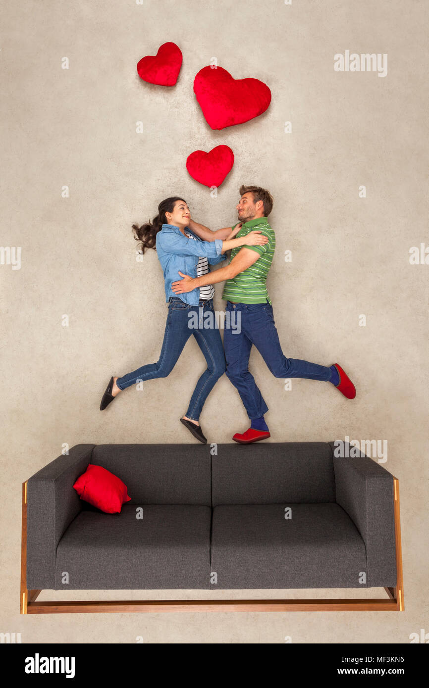 Happy couple falling in love Stock Photo - Alamy