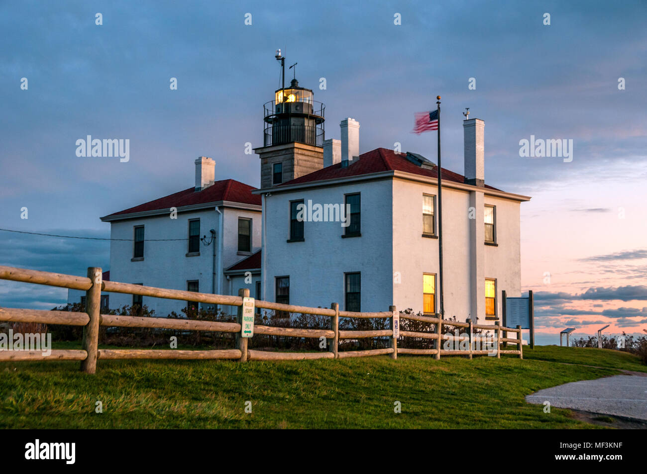 Beavertail Lighthouse in Jamestown Rhode Island Stock Photo - Alamy