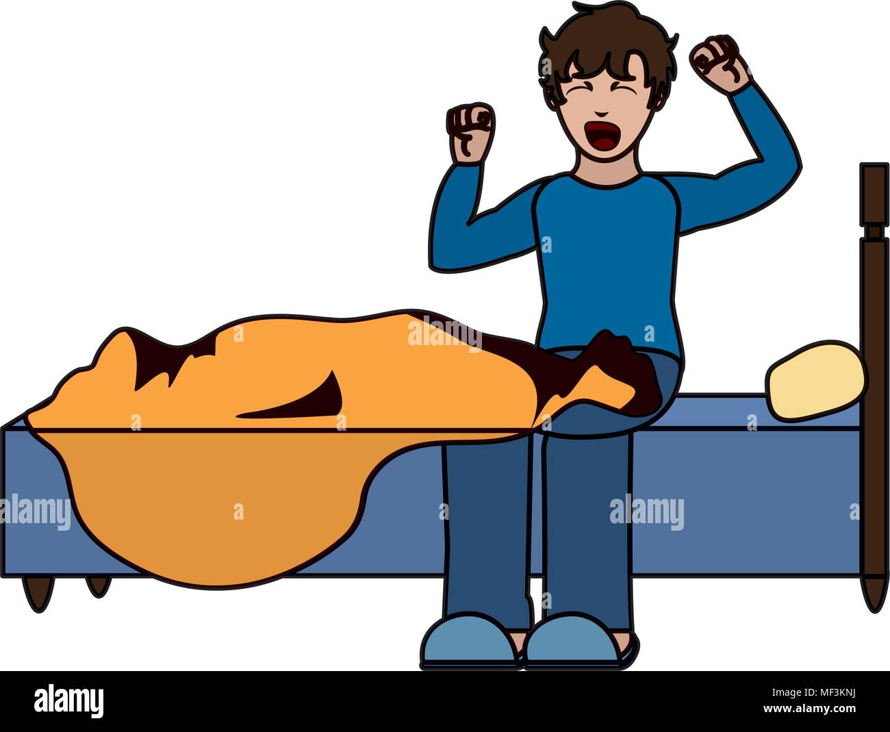 Cartoon Yawning Man