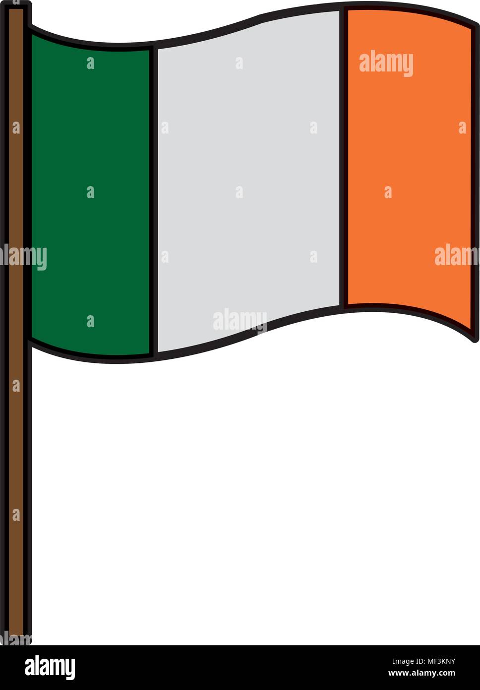 color ireland flag national patriot symbol vector illustration Stock ...