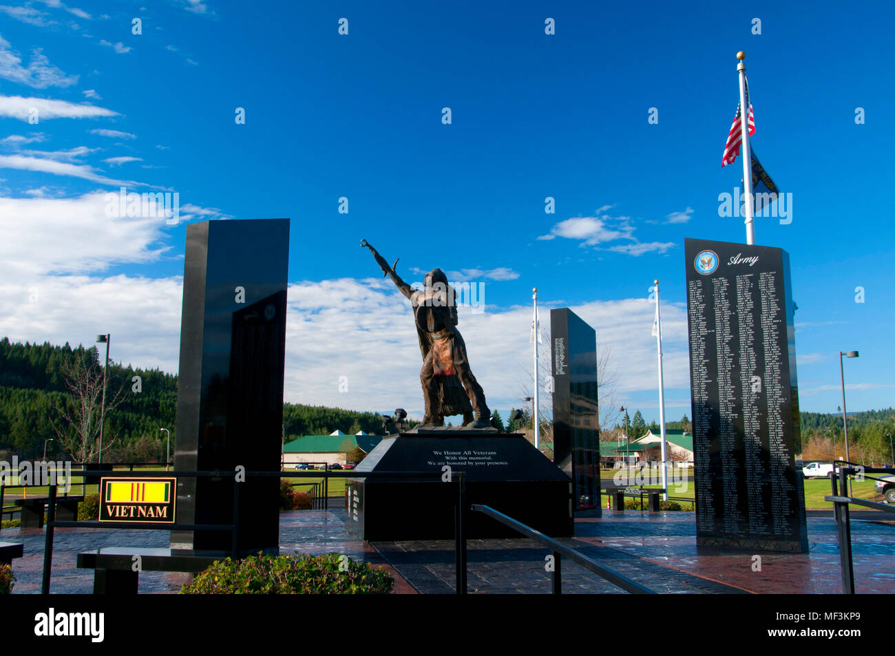 West Valley Veterans' Memorial, Grand Ronde Community, Oregon Stock ...