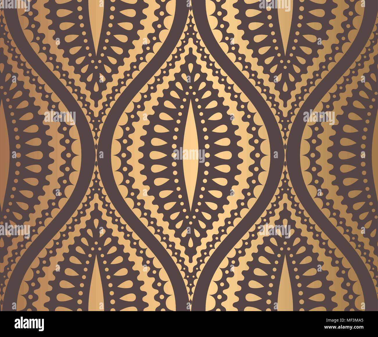 Ogee Pattern Golden Design Stock Vector Image & Art - Alamy