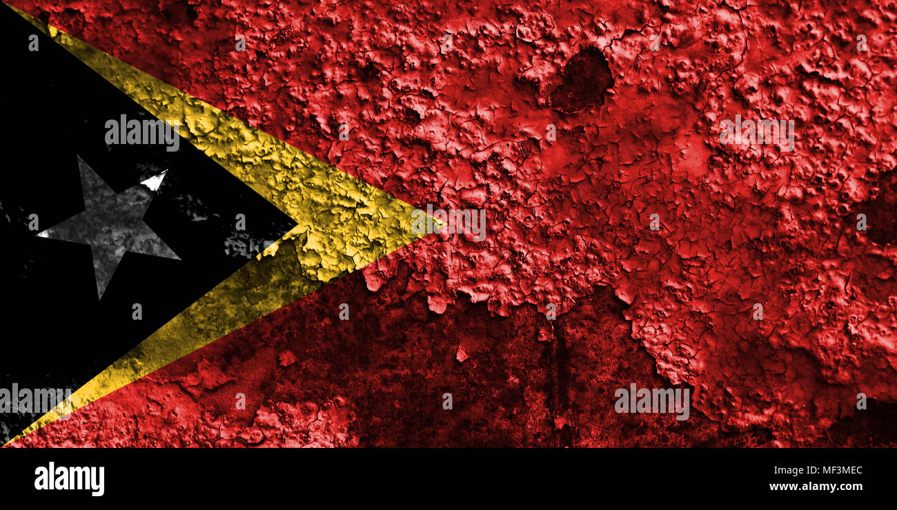 Old East Timor grunge background flag Stock Photo - Alamy