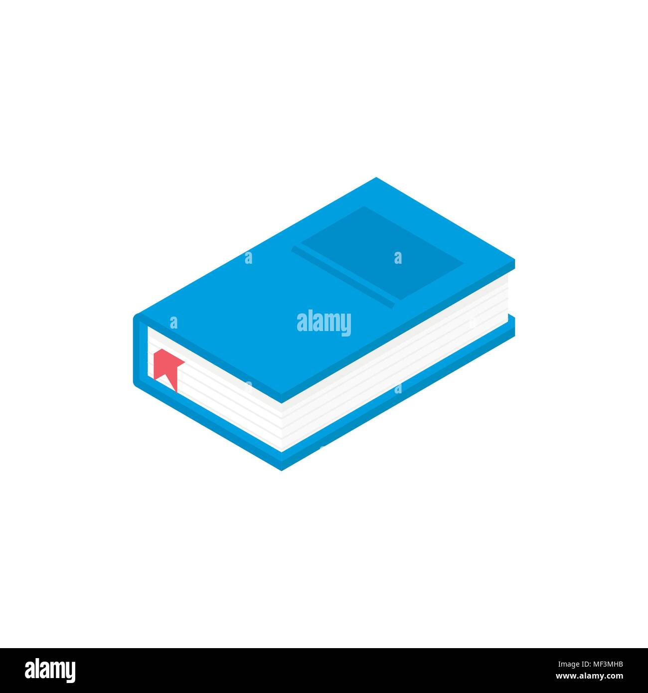 Isometric book icon. 3d school supplies with student's notebook. Vector ...