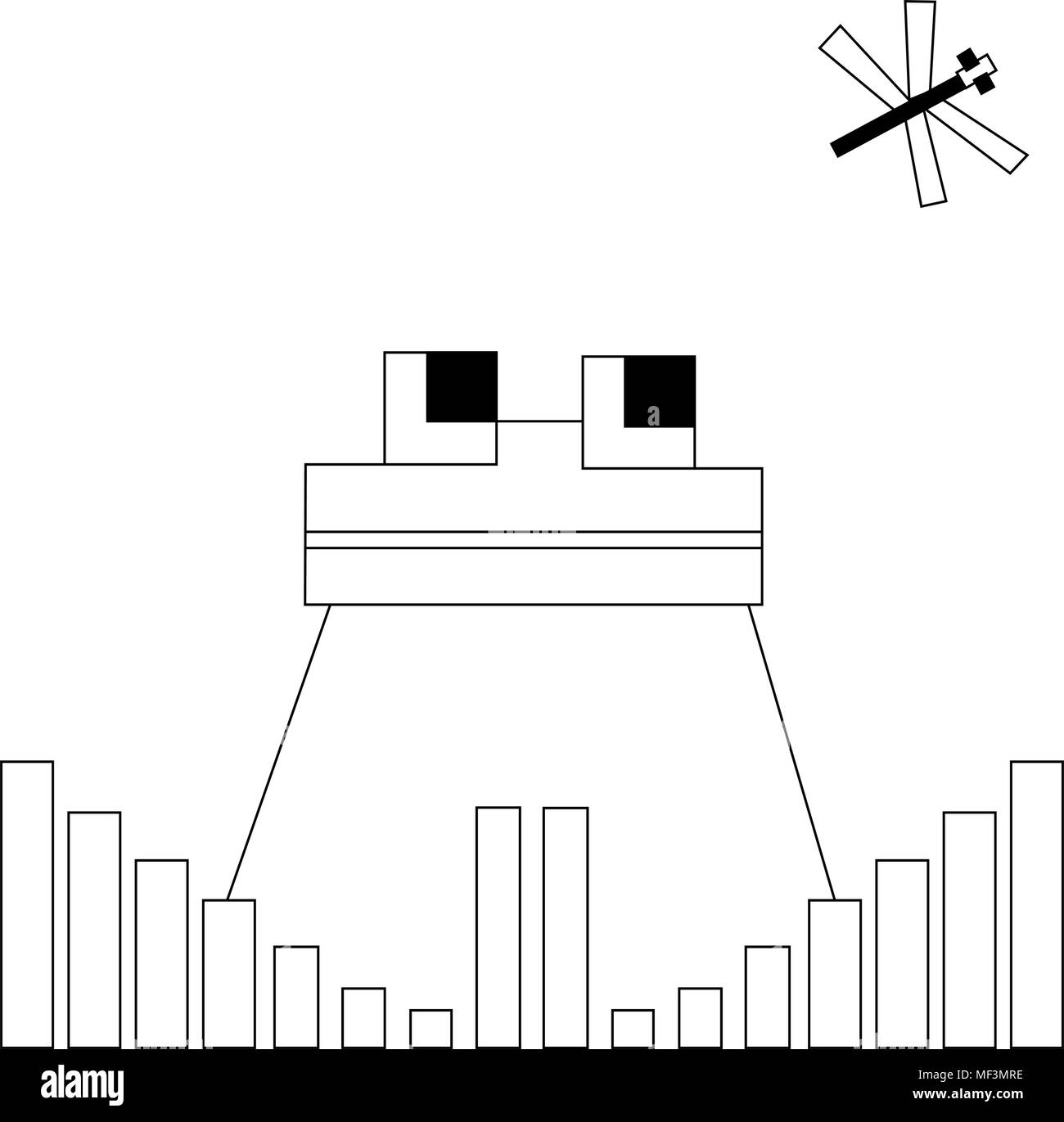 frog scheme original and unusual contour black Stock Vector Image & Art ...