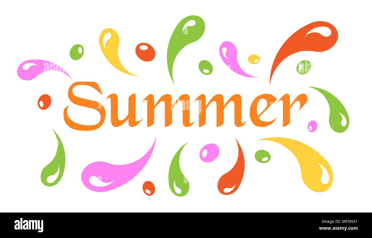 Summer splash spray vector icon in flat style. Summertime illustration ...