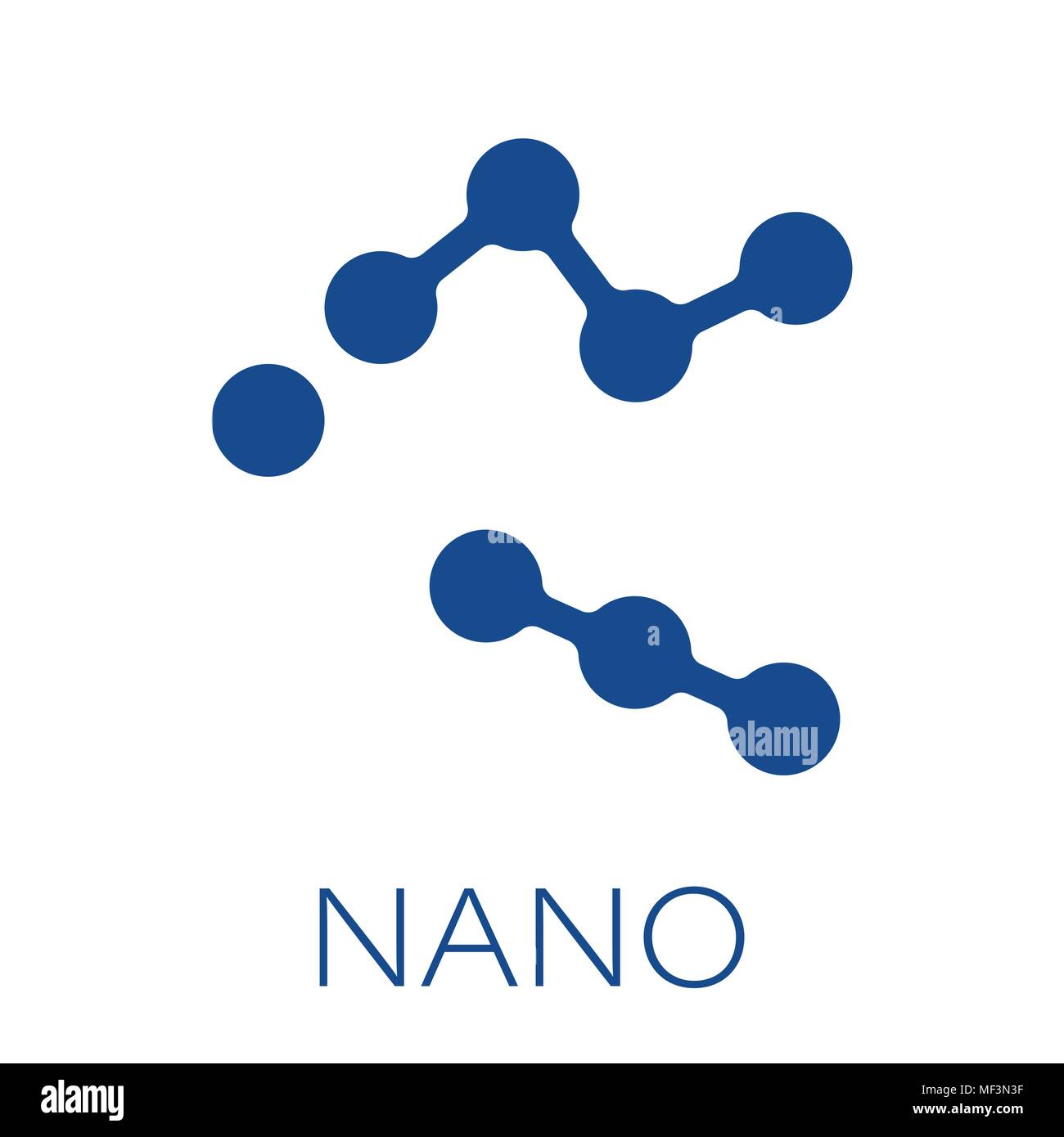 Molecule structure vector icon in flat style. Nano crypto money ...