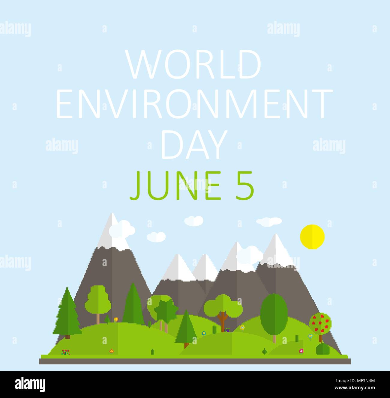 World environment day concept background. Vector Illustration Stock ...