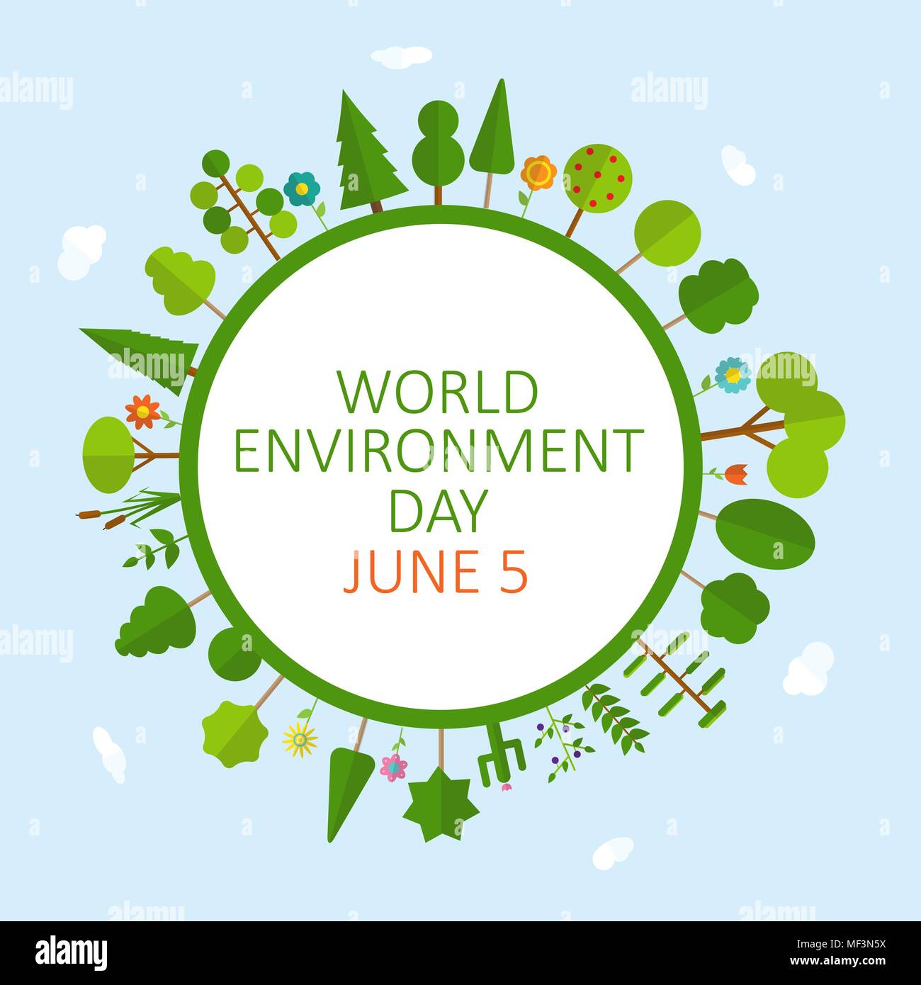 World environment day concept background. Vector Illustration Stock ...