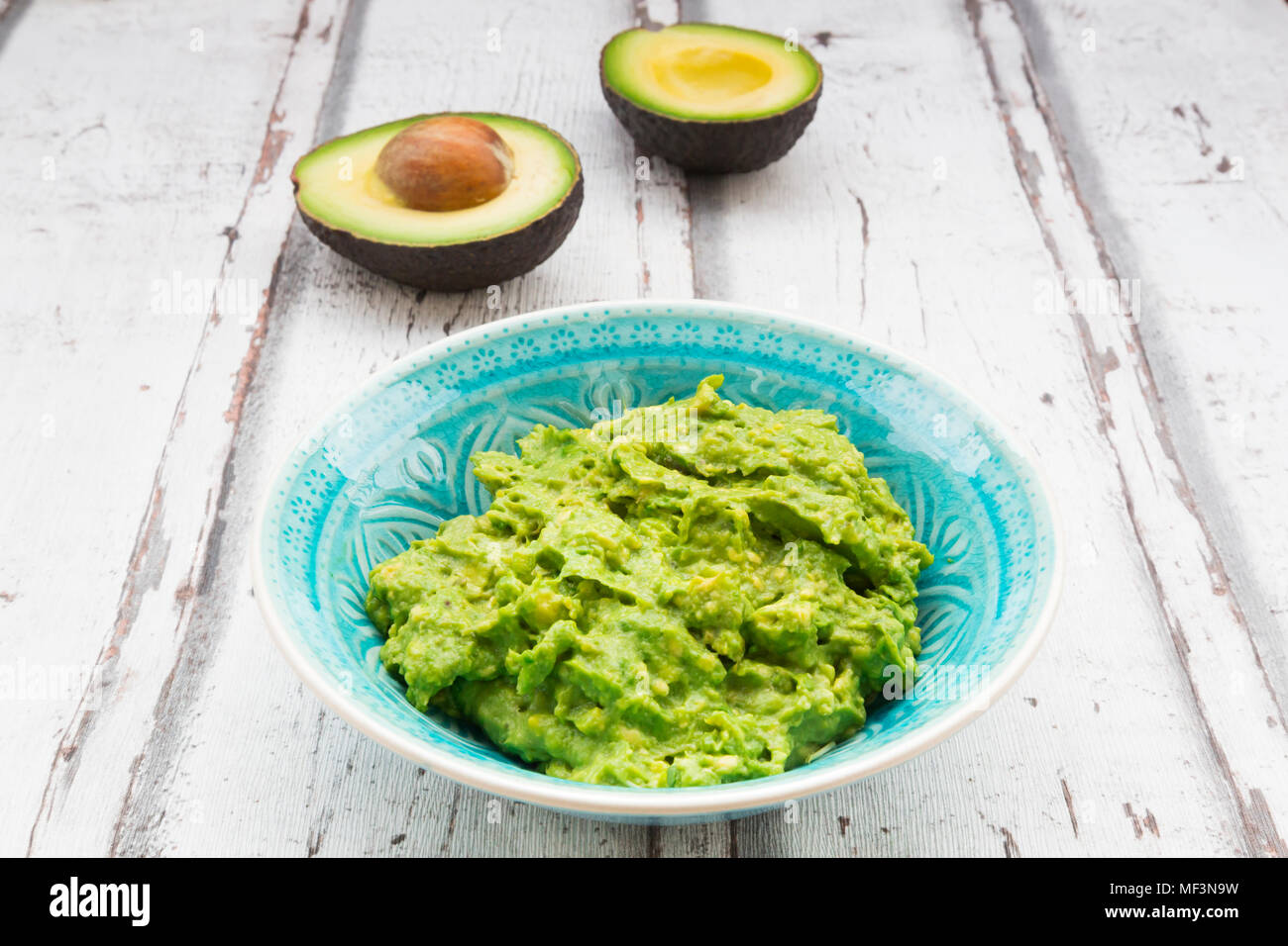 Bowl of Guacamole Stock Photo - Alamy
