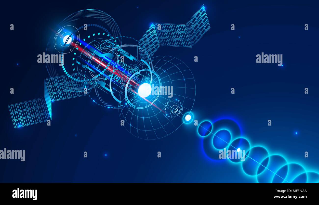 Global connectivity from space Stock Vector Images - Alamy