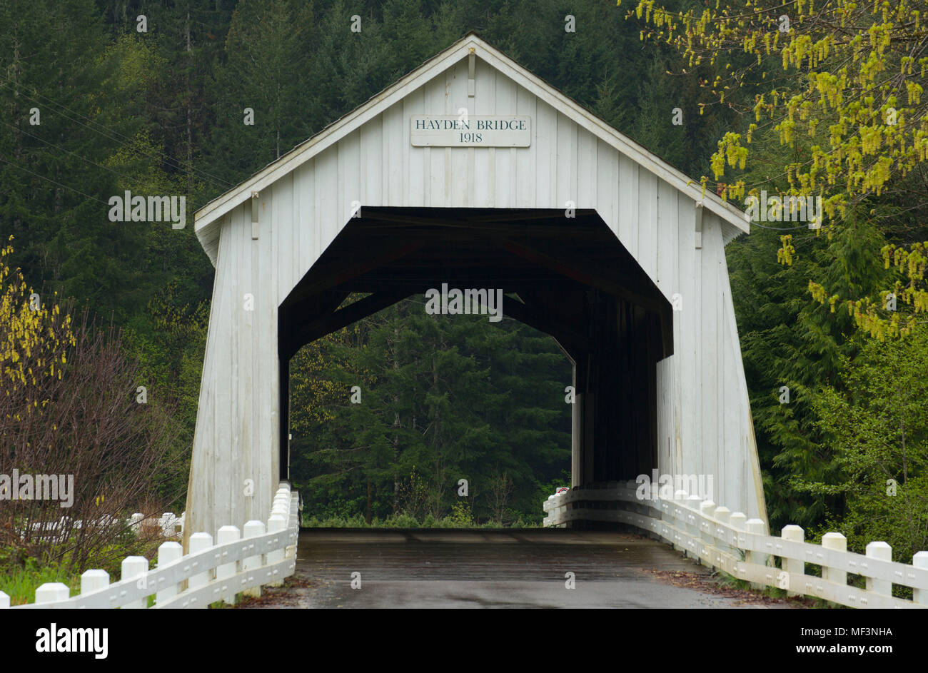Hayden Covered Bridge (1918), Benton County, Oregon Stock Photo - Alamy