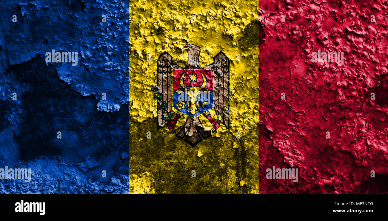 Old Moldova grunge background flag Stock Photo - Alamy