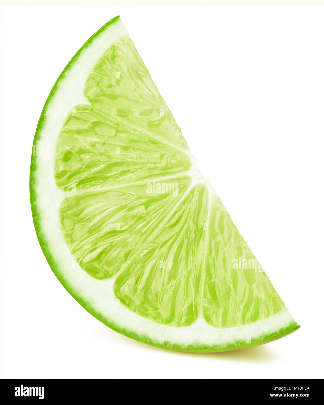 Lime fruit slice isolated on white Stock Photo - Alamy