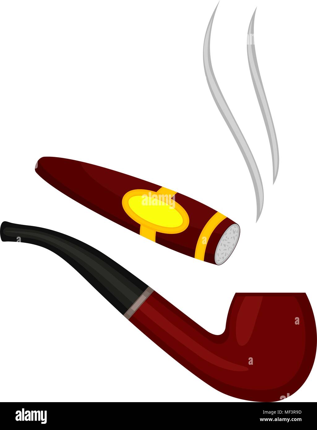 Detective pipe cartoon illustration hi-res stock photography and images ...