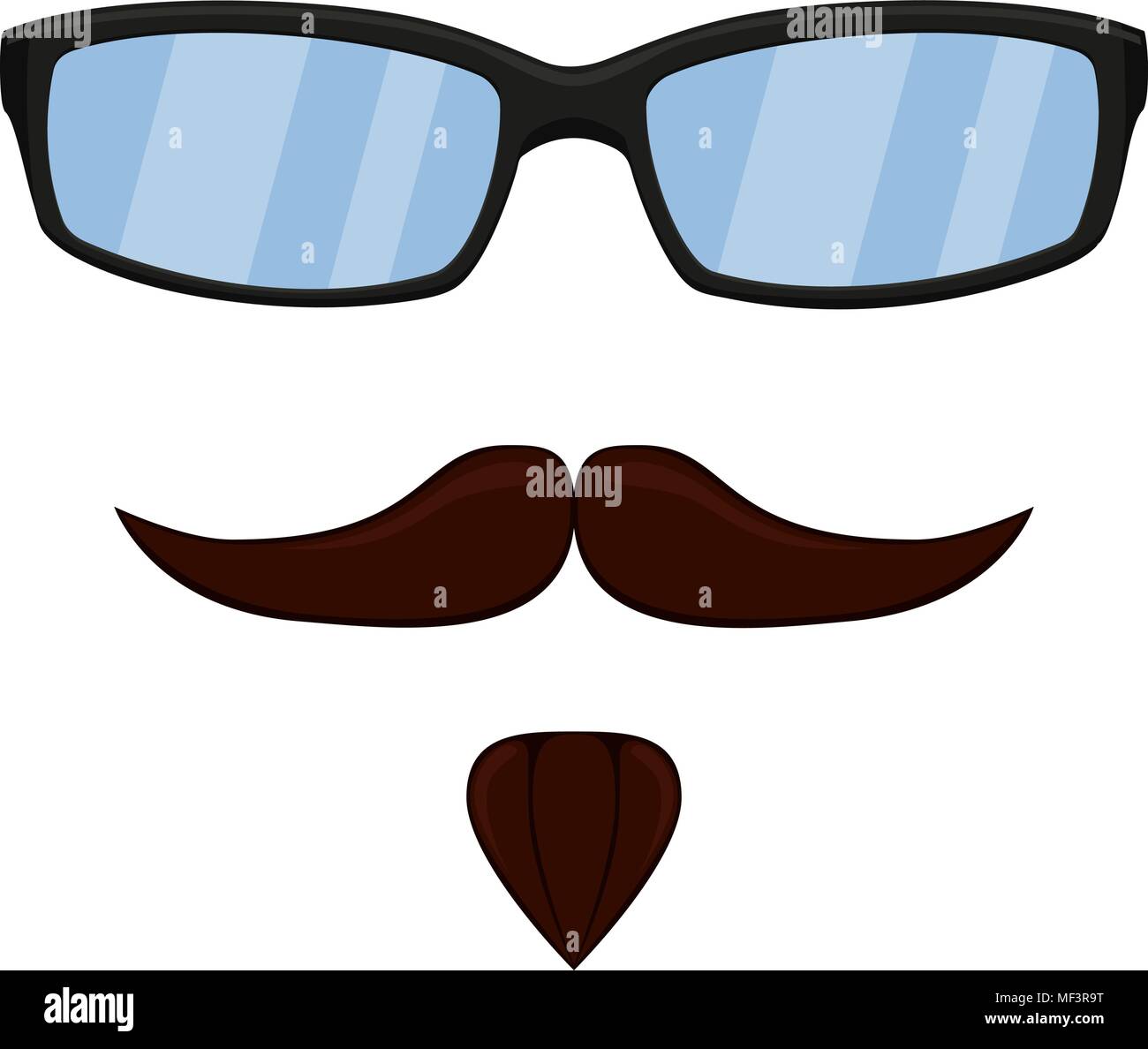 Mustache man facial hair Stock Vector Images - Alamy
